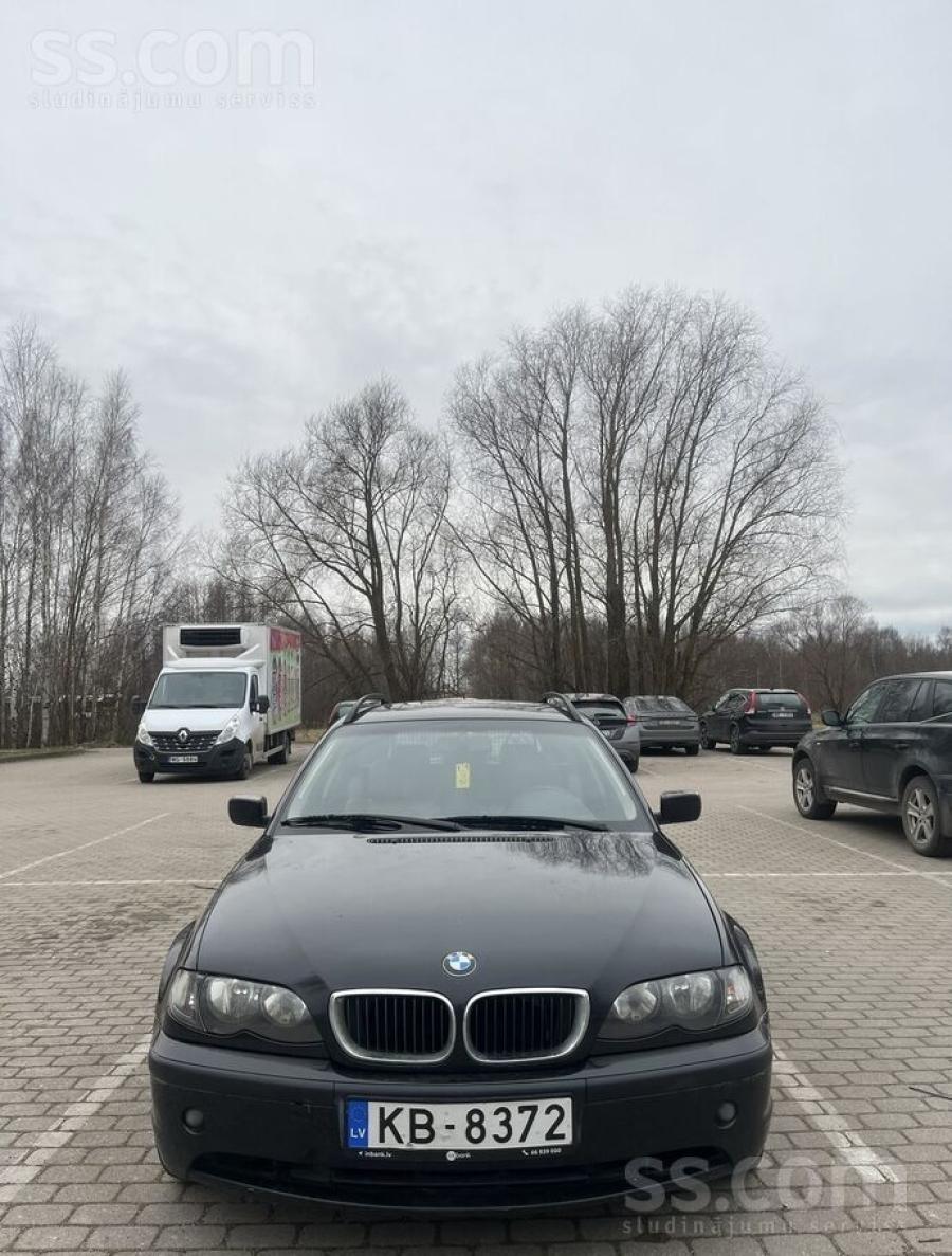 Black BMW 320 2003 in Riga, with an engine capacity of 2.00 L and mileage of 376 thousand km for 1800 €, photo 1 on AUTOMOTO.COM.LV