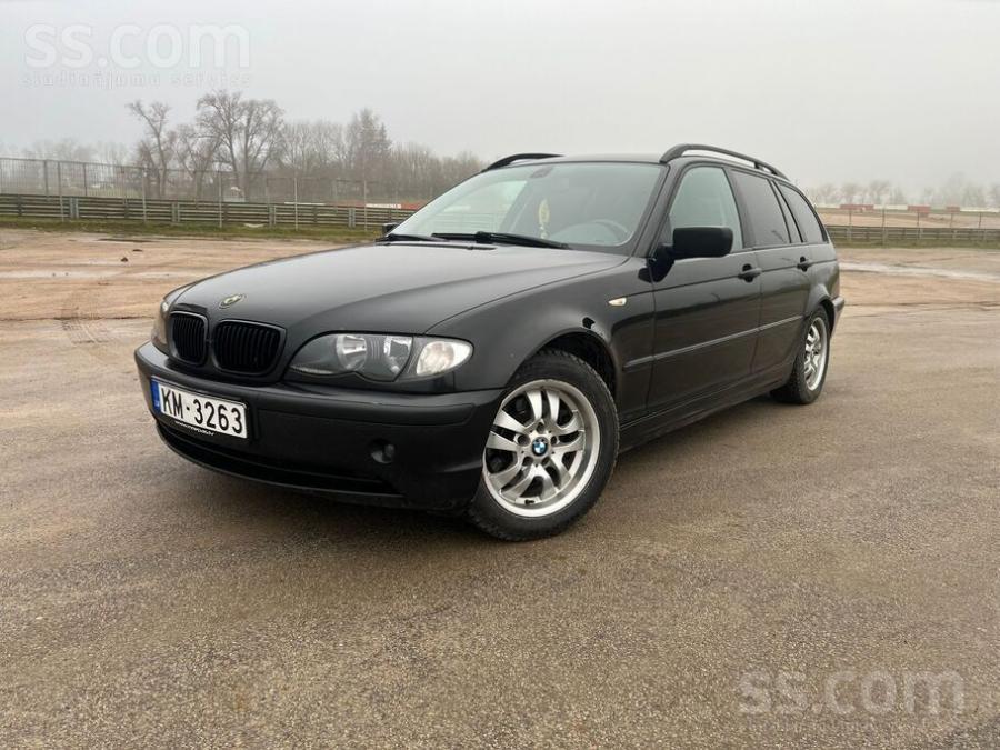 Black BMW 320 2004 in Riga, with an engine capacity of 2.00 L and mileage of 420 thousand km for 1400 €, photo 1 on AUTOMOTO.COM.LV