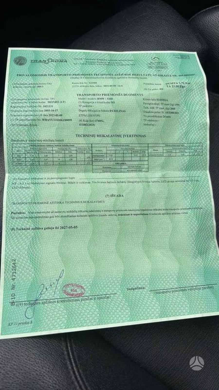 Черный БМВ 320 2005 в Клайпеда, объемом двигателя 2.00 л и пробегом 504 тыс. км за 5300 €, фото 19 на AUTOMOTO.COM.LV