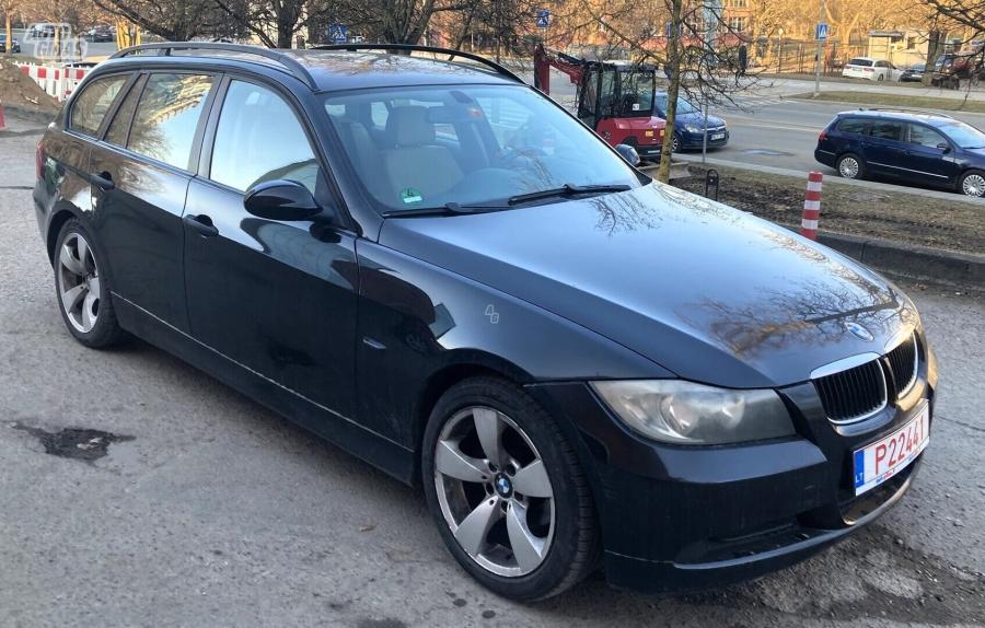 Black BMW 320 2006 in Vilnius, with an engine capacity of 2.00 L and mileage of 395 thousand km for 1999 €, photo 1 on AUTOMOTO.COM.LV