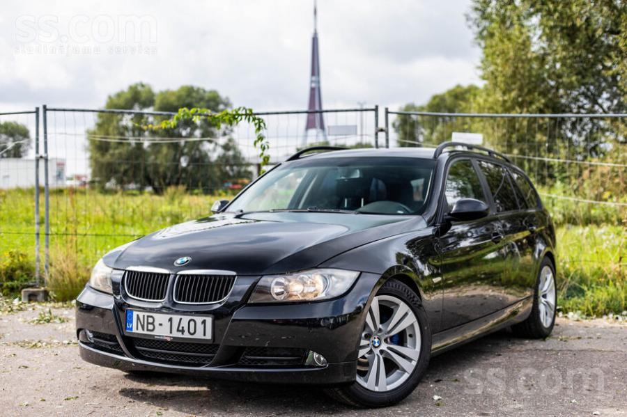 Black BMW 320 2006 in Riga, with an engine capacity of 2.00 L and mileage of 305 thousand km for 4490 €, photo 1 on AUTOMOTO.COM.LV