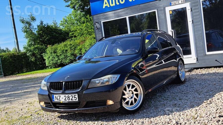 Black BMW 320 2007 in Jelgava, with an engine capacity of 2.00 L and mileage of 318 thousand km for 3690 €, photo 1 on AUTOMOTO.COM.LV