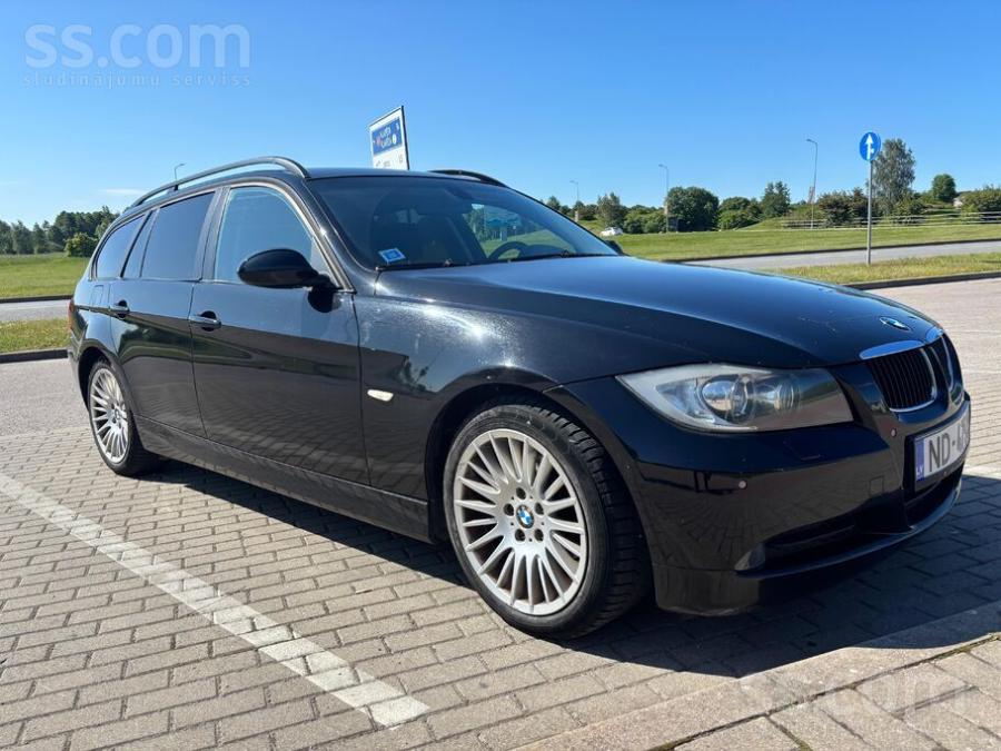 Black BMW 320 2007 in Liepaja, with an engine capacity of 2.00 L and mileage of 344 thousand km for 3700 €, photo 1 on AUTOMOTO.COM.LV