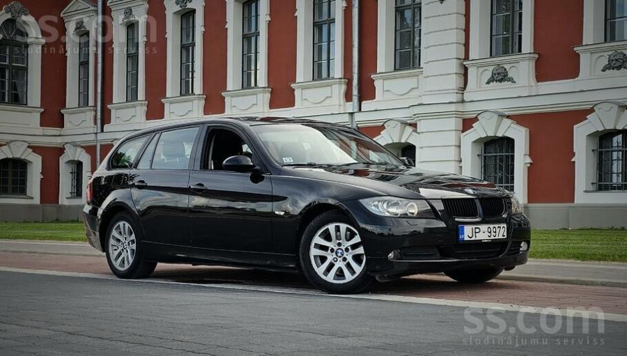 Black BMW 320 2007 in Jelgava, with an engine capacity of 2.00 L and mileage of 398 thousand km for 3300 €, photo 1 on AUTOMOTO.COM.LV