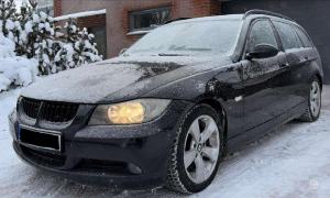 Black BMW 320 2007 in Vilnius, with an engine capacity of 2.00 L and mileage of 421 thousand km for 2350 €, photo  on AUTOMOTO.COM.LV