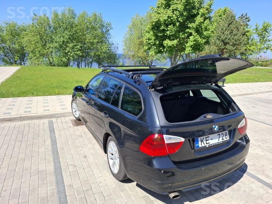 Black BMW 320 2007 in Riga, with an engine capacity of 2.00 L and mileage of 269 thousand km for 2800 €, photo 6 on AUTOMOTO.COM.LV