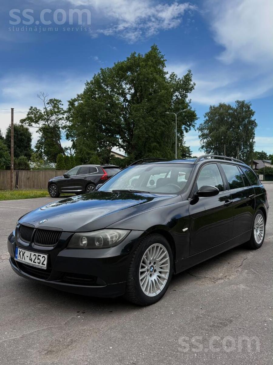 Black BMW 320 2007 in Riga, with an engine capacity of 2.00 L and mileage of 474 thousand km for 3450 €, photo 1 on AUTOMOTO.COM.LV