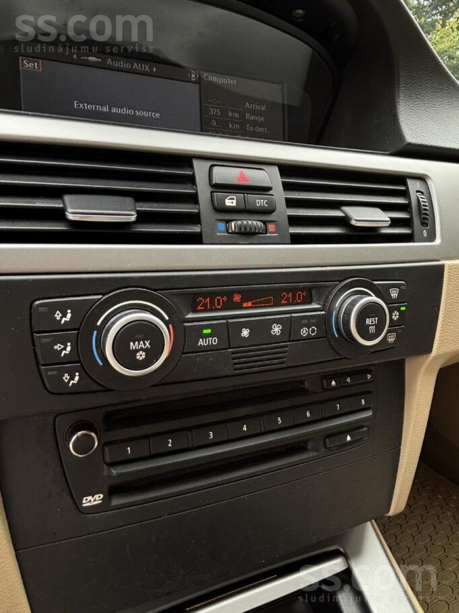 Black BMW 320 2007 in Jelgava, with an engine capacity of 2.00 L and mileage of 315 thousand km for 3490 €, photo 9 on AUTOMOTO.COM.LV