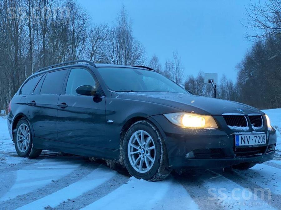 Black BMW 320 2007 in Riga, with an engine capacity of 2.00 L and mileage of 432 thousand km for 3499 €, photo 1 on AUTOMOTO.COM.LV