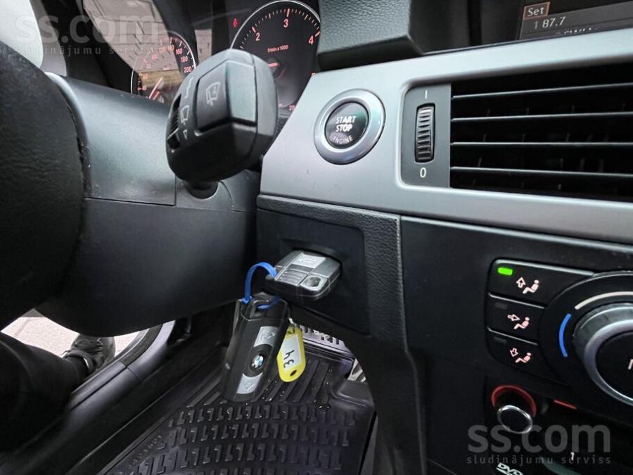 Black BMW 320 2008 in Riga, with an engine capacity of 2.00 L and mileage of 0 thousand km for 3490 €, photo 15 on AUTOMOTO.COM.LV