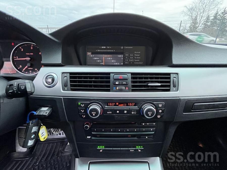 Black BMW 320 2008 in Riga, with an engine capacity of 2.00 L and mileage of 0 thousand km for 3490 €, photo 16 on AUTOMOTO.COM.LV