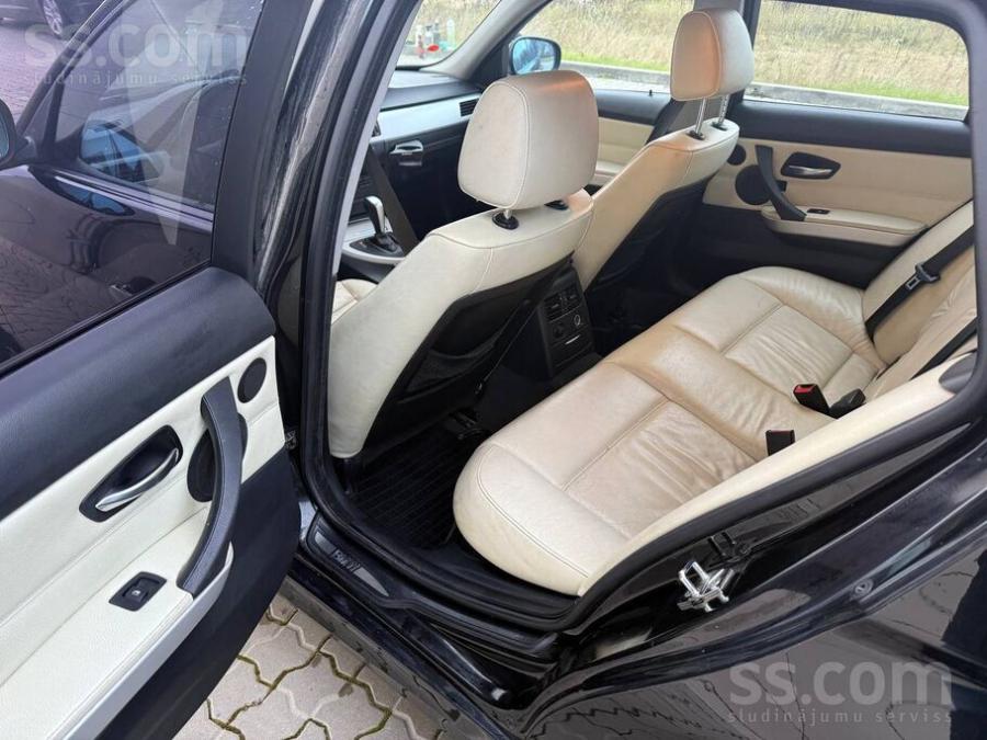 Black BMW 320 2008 in Riga, with an engine capacity of 2.00 L and mileage of 420 thousand km for 3400 €, photo 12 on AUTOMOTO.COM.LV