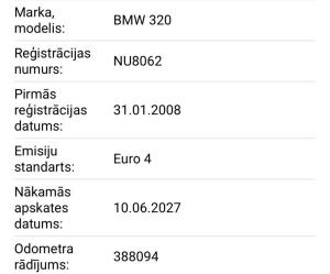 Черный БМВ 320 2008 в Рига, объемом двигателя 3.00 л и пробегом 389 тыс. км за 4990 €, фото 27 на AUTOMOTO.COM.LV