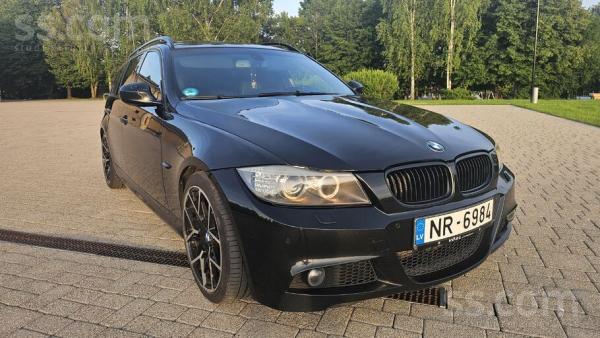 Black BMW 320 2008 in Saldus, with an engine capacity of 2.00 L and mileage of 303 thousand km for 5500 €, photo 1 on AUTOMOTO.COM.LV
