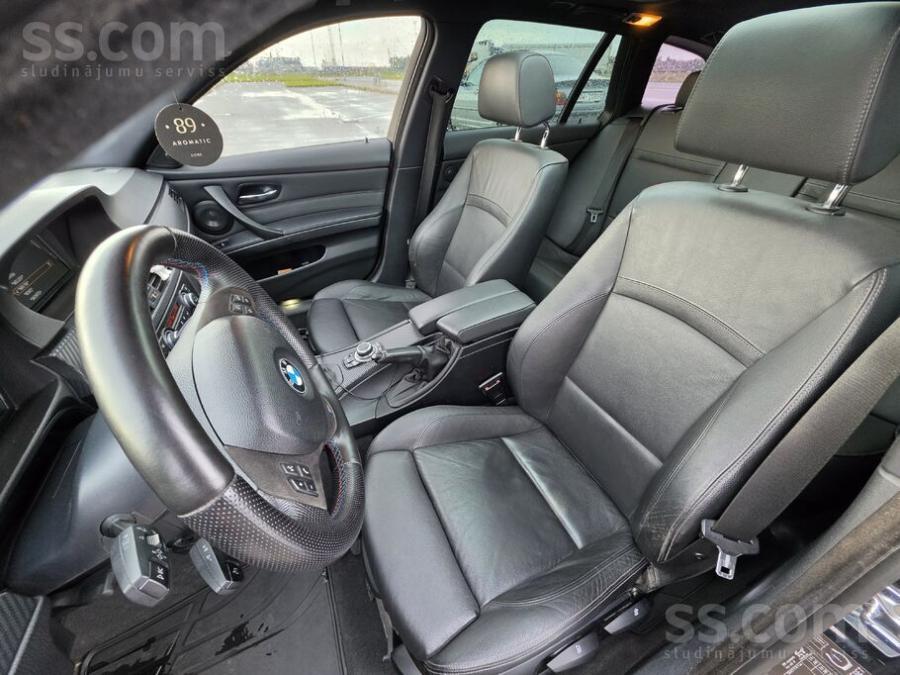 Black BMW 320 2008 in Riga, with an engine capacity of 2.00 L and mileage of 0 thousand km for 5200 €, photo 13 on AUTOMOTO.COM.LV