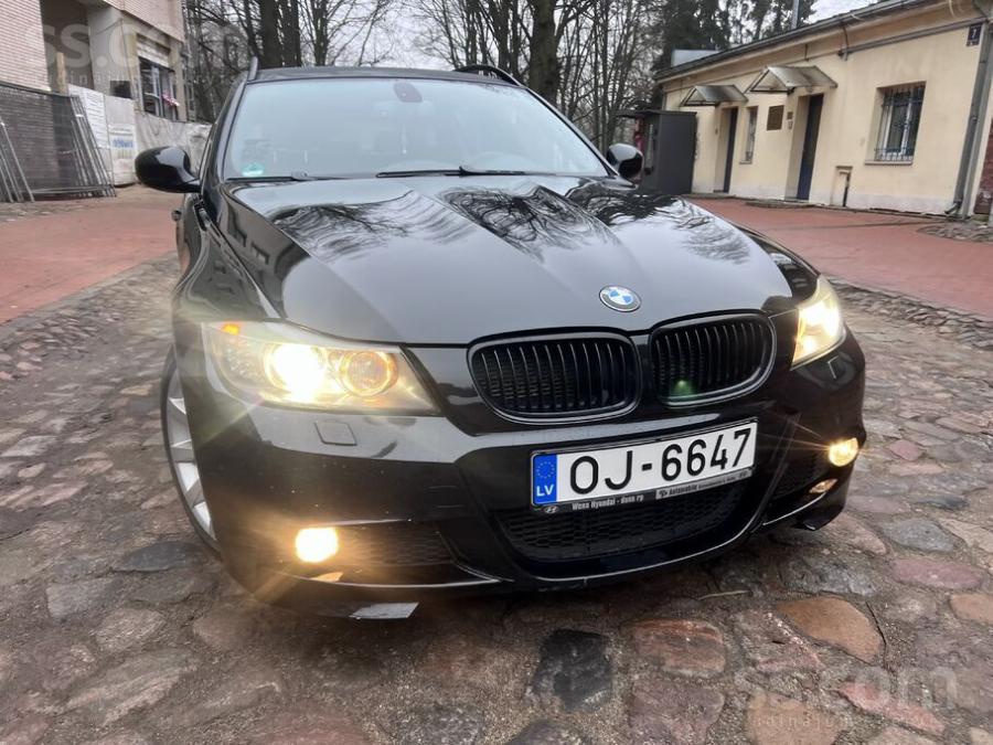 Black BMW 320 2009 in Riga, with an engine capacity of 2.00 L and mileage of 287 thousand km for 6350 €, photo 1 on AUTOMOTO.COM.LV