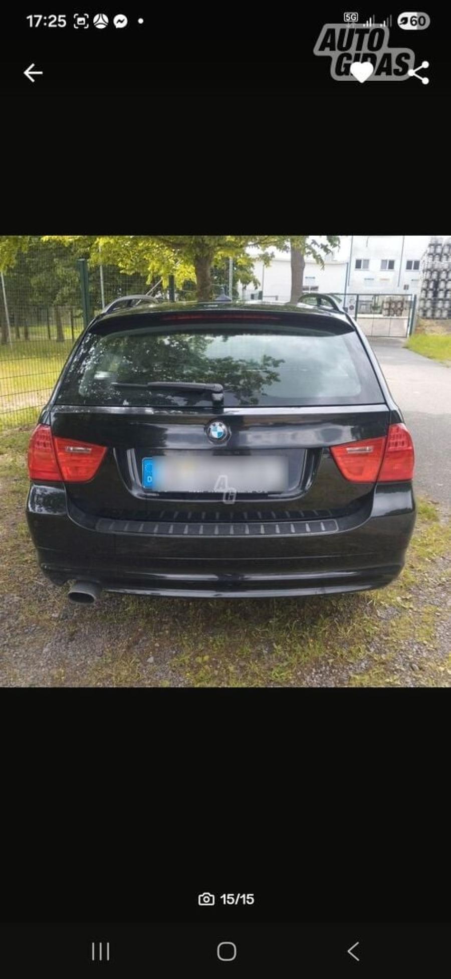 Melns BMW 320 2009 Plungė, ar dzinēja tilpumu 2.00 L un nobraukumu 361 tūkst. km par 3350 €, foto 15 vietnē AUTOMOTO.COM.LV