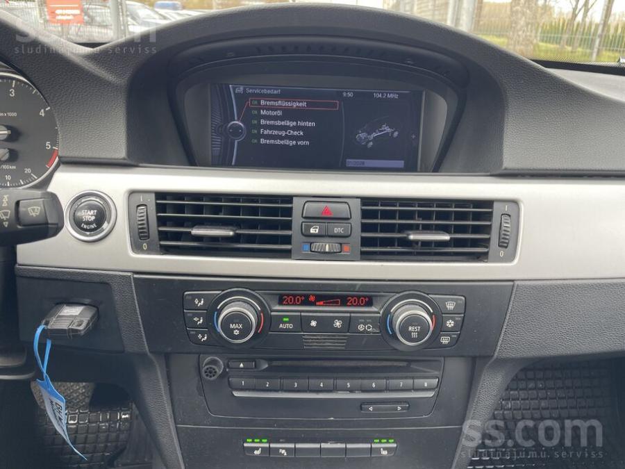 Black BMW 320 2009 in Riga, with an engine capacity of 2.00 L and mileage of 285 thousand km for 4850 €, photo 25 on AUTOMOTO.COM.LV
