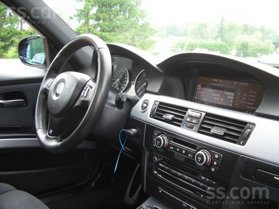 Black BMW 320 2009 in Riga, with an engine capacity of 2.00 L and mileage of 0 thousand km for 5950 €, photo 23 on AUTOMOTO.COM.LV