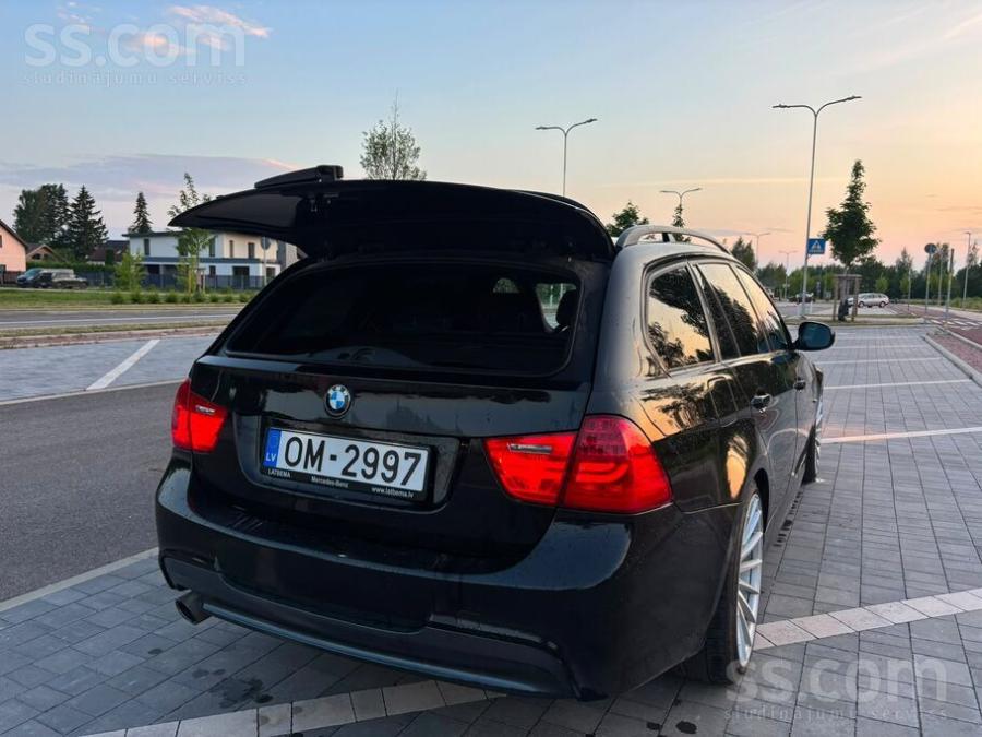 Black BMW 320 2009 in Riga, with an engine capacity of 2.00 L and mileage of 285 thousand km for 6690 €, photo 6 on AUTOMOTO.COM.LV