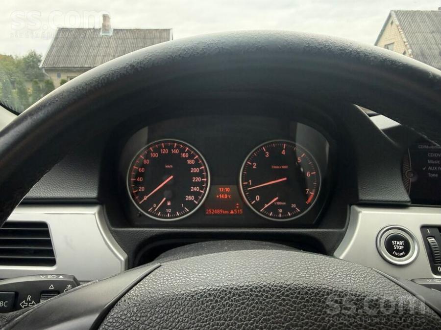 Black BMW 320 2009 in Riga, with an engine capacity of 2.00 L and mileage of 252 thousand km for 2300 €, photo 10 on AUTOMOTO.COM.LV