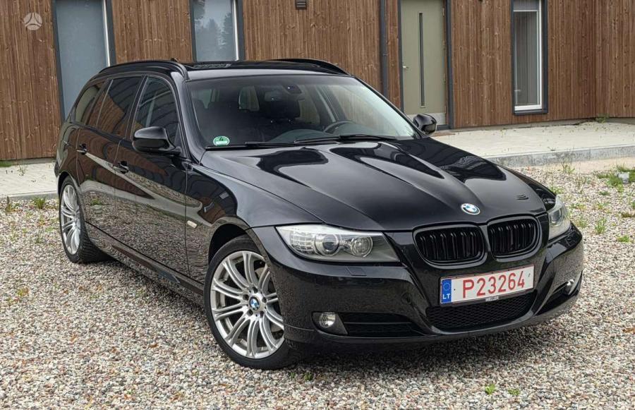 Black BMW 320 2010 in Raseiniai, with an engine capacity of 2.00 L and mileage of 338 thousand km for 3997 €, photo 4 on AUTOMOTO.COM.LV
