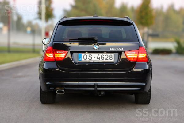 Black BMW 320 2011 in Jelgava, with an engine capacity of 2.00 L and mileage of 321 thousand km for 5650 €, photo 6 on AUTOMOTO.COM.LV