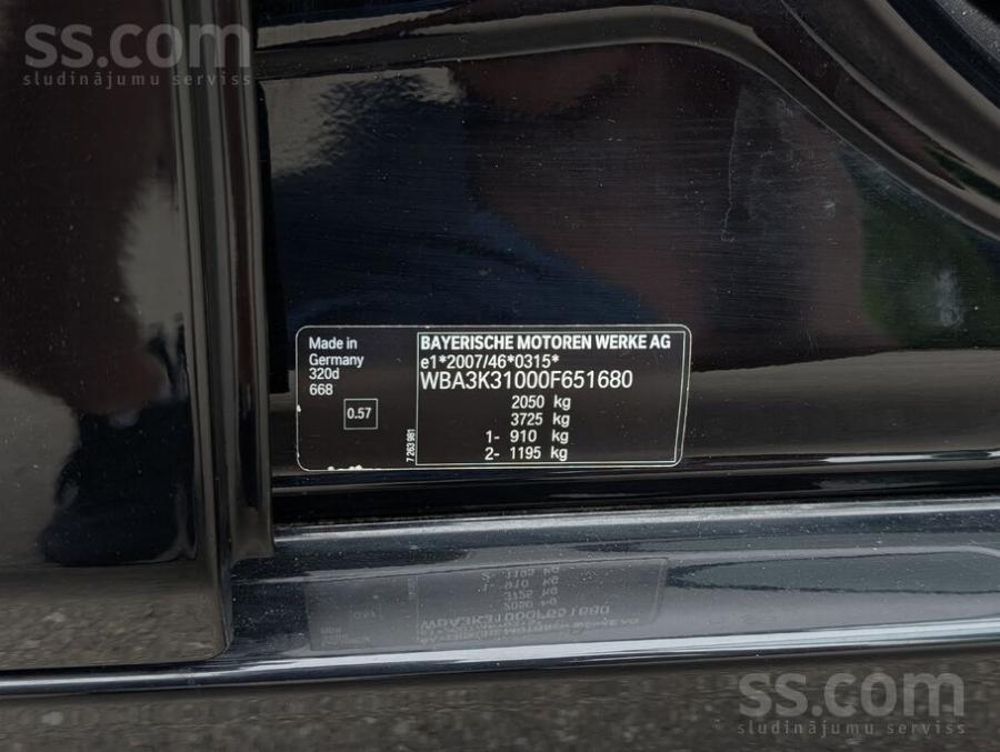 Melns BMW 320 2012 Rīga, ar dzinēja tilpumu 2.00 L un nobraukumu 0 tūkst. km par 8990 €, foto 22 vietnē AUTOMOTO.COM.LV