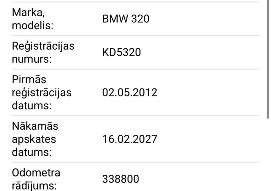 Черный БМВ 320 2012 в Рига, объемом двигателя 2.00 л и пробегом 339 тыс. км за 5990 €, фото 34 на AUTOMOTO.COM.LV
