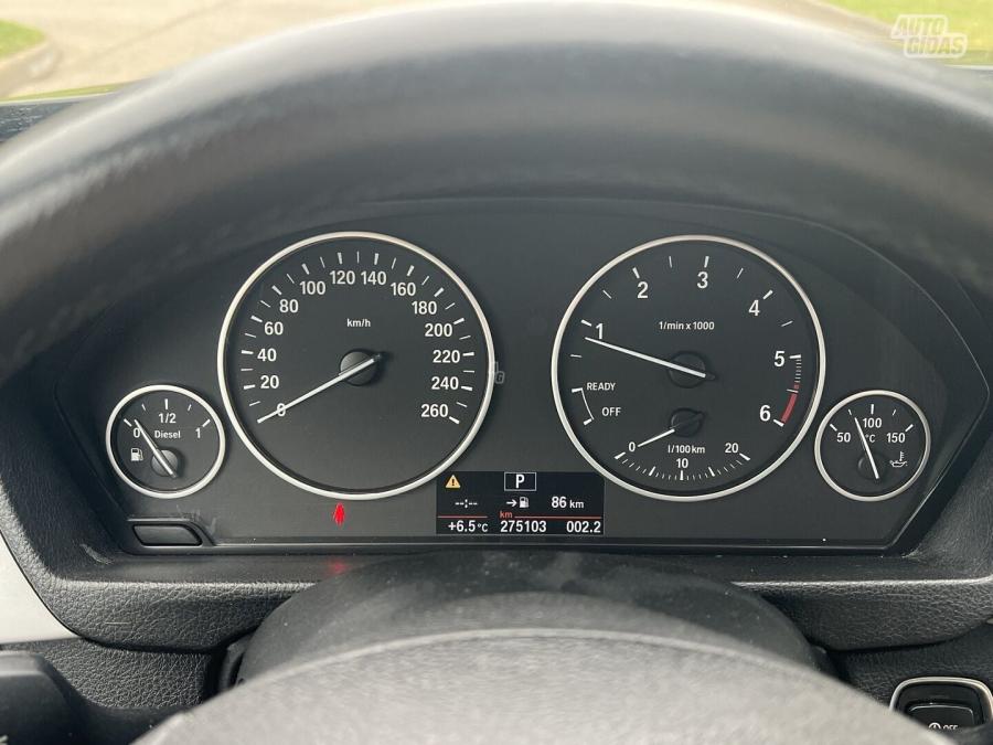 Black BMW 320 2013 in Kedainiai, with an engine capacity of 2.00 L and mileage of 275 thousand km for 6700 €, photo 22 on AUTOMOTO.COM.LV