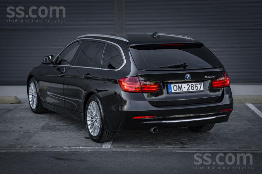 Black BMW 320 2013 in Valmiera, with an engine capacity of 2.00 L and mileage of 207 thousand km for 9150 €, photo 8 on AUTOMOTO.COM.LV