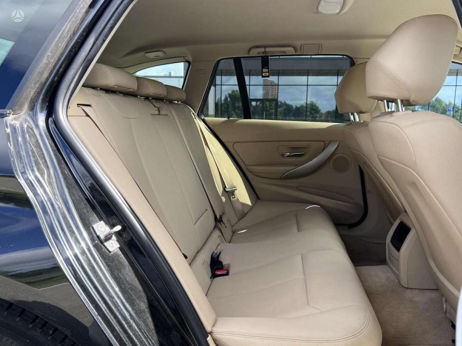 Black BMW 320 2013 in Klaipeda, with an engine capacity of 2.00 L and mileage of 340 thousand km for 6499 €, photo 16 on AUTOMOTO.COM.LV