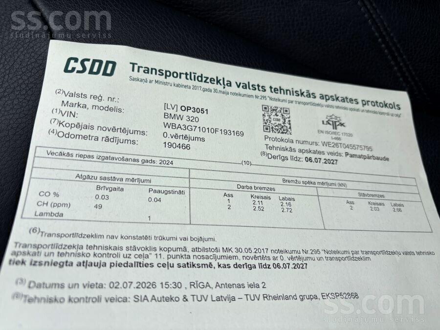 Черный БМВ 320 2013 в Рига, объемом двигателя 2.00 л и пробегом 190 тыс. км за 7950 €, фото 20 на AUTOMOTO.COM.LV