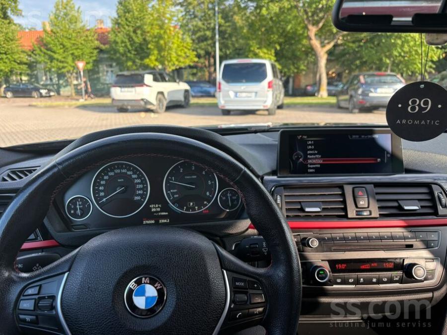 Black BMW 320 2013 in Ventspils, with an engine capacity of 2.00 L and mileage of 277 thousand km for 11900 €, photo 8 on AUTOMOTO.COM.LV