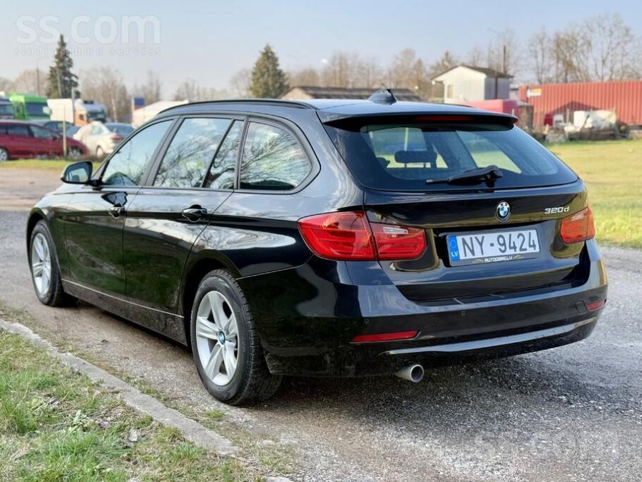 Black BMW 320 2014 in Ogre, with an engine capacity of 2.00 L and mileage of 221 thousand km for 9090 €, photo 4 on AUTOMOTO.COM.LV
