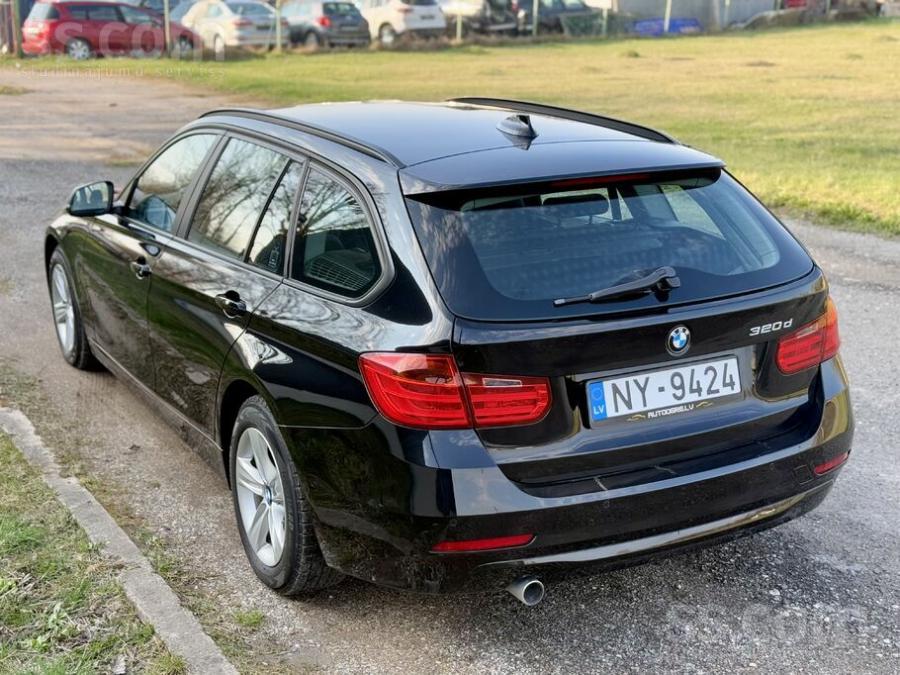 Black BMW 320 2014 in Ogre, with an engine capacity of 2.00 L and mileage of 221 thousand km for 9090 €, photo 11 on AUTOMOTO.COM.LV
