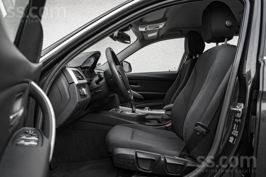 Black BMW 320 2014 in Riga, with an engine capacity of 2.00 L and mileage of 274 thousand km for 8250 €, photo 9 on AUTOMOTO.COM.LV