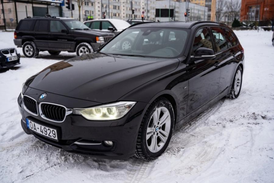 Black BMW 320 2014 in Riga, with an engine capacity of 2.00 L and mileage of 314 thousand km for 9500 €, photo 1 on AUTOMOTO.COM.LV