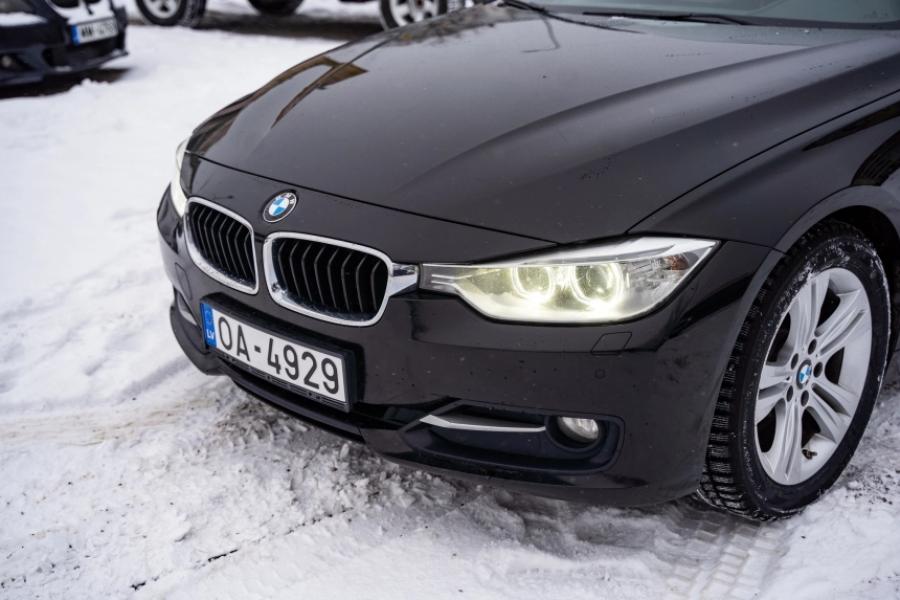 Black BMW 320 2014 in Riga, with an engine capacity of 2.00 L and mileage of 314 thousand km for 9500 €, photo 15 on AUTOMOTO.COM.LV