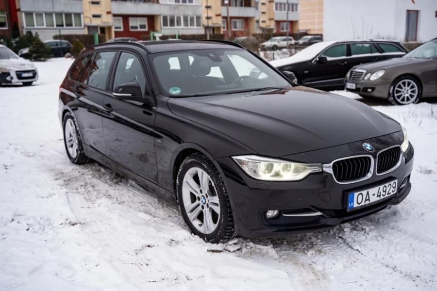 Black BMW 320 2014 in Riga, with an engine capacity of 2.00 L and mileage of 314 thousand km for 9500 €, photo 21 on AUTOMOTO.COM.LV