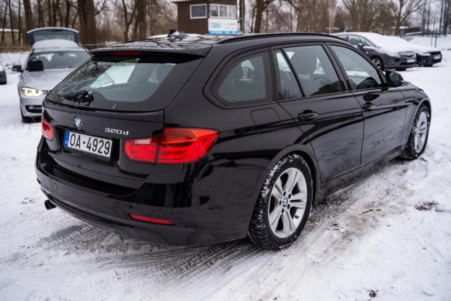Black BMW 320 2014 in Riga, with an engine capacity of 2.00 L and mileage of 314 thousand km for 9500 €, photo 23 on AUTOMOTO.COM.LV