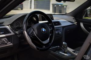 Black BMW 320 2014 in Vilnius, with an engine capacity of 2.00 L and mileage of 351 thousand km for 6950 €, photo 14 on AUTOMOTO.COM.LV