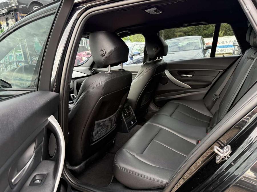 Black BMW 320 2014 in Ukmerge, with an engine capacity of 2.00 L and mileage of 290 thousand km for 7150 €, photo 13 on AUTOMOTO.COM.LV