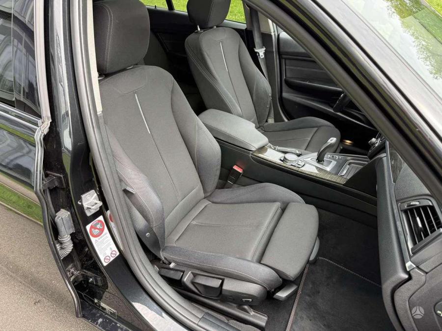 Black BMW 320 2014 in Vilnius, with an engine capacity of 2.00 L and mileage of 275 thousand km for 7250 €, photo 16 on AUTOMOTO.COM.LV