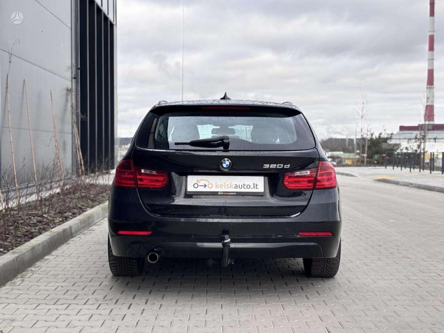 Black BMW 320 2015 in Vilnius, with an engine capacity of 2.00 L and mileage of 335 thousand km for 8500 €, photo 6 on AUTOMOTO.COM.LV