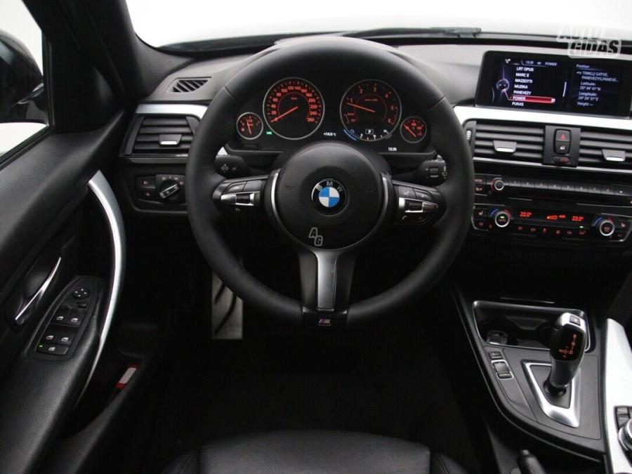 Black BMW 320 2015 in Vilnius, with an engine capacity of 2.00 L and mileage of 189 thousand km for 13399 €, photo 17 on AUTOMOTO.COM.LV