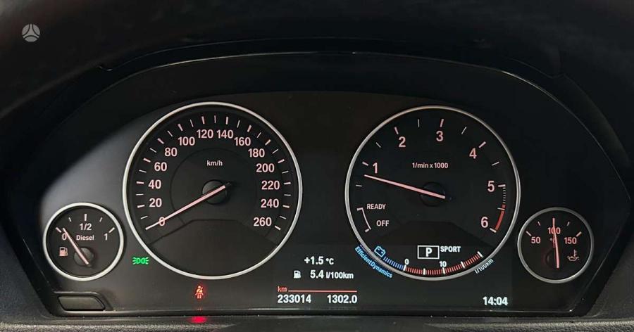 Black BMW 320 2015 in Kaunas, with an engine capacity of 2.00 L and mileage of 234 thousand km for 9600 €, photo 28 on AUTOMOTO.COM.LV