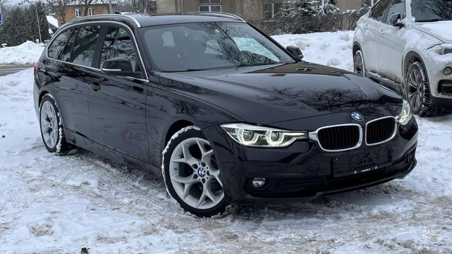 Black BMW 320 2016 in Ukmerge, with an engine capacity of 2.00 L and mileage of 280 thousand km for 10900 €, photo 1 on AUTOMOTO.COM.LV