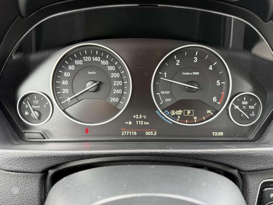 Black BMW 320 2016 in Prienai, with an engine capacity of 2.00 L and mileage of 277 thousand km for 9700 €, photo 25 on AUTOMOTO.COM.LV
