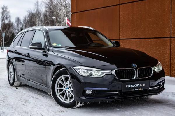 Black BMW 320 2016 in Tukums, with an engine capacity of 2.00 L and mileage of 277 thousand km for 10990 €, photo 1 on AUTOMOTO.COM.LV